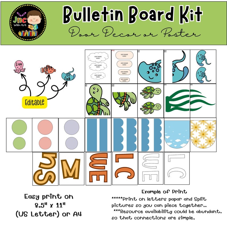 Welcome to A'FIN'TASTIC Summer Bulletin Boards Kit, Door Decoration ...
