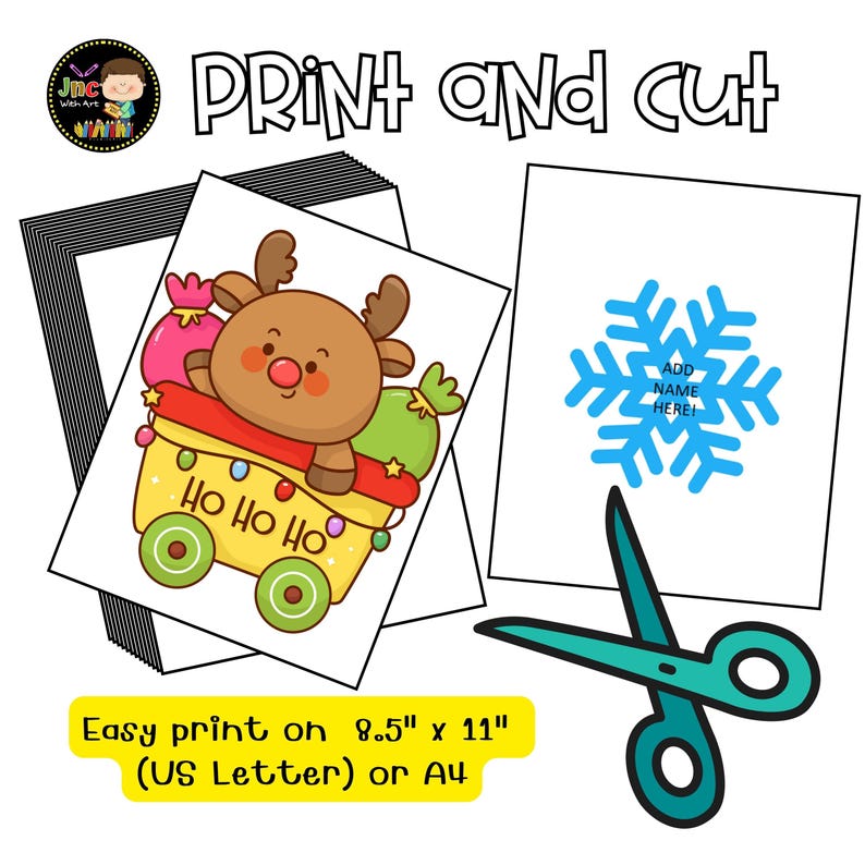 Christmas Train Bulletin Board Kit Festive Door Decor Editable - Etsy