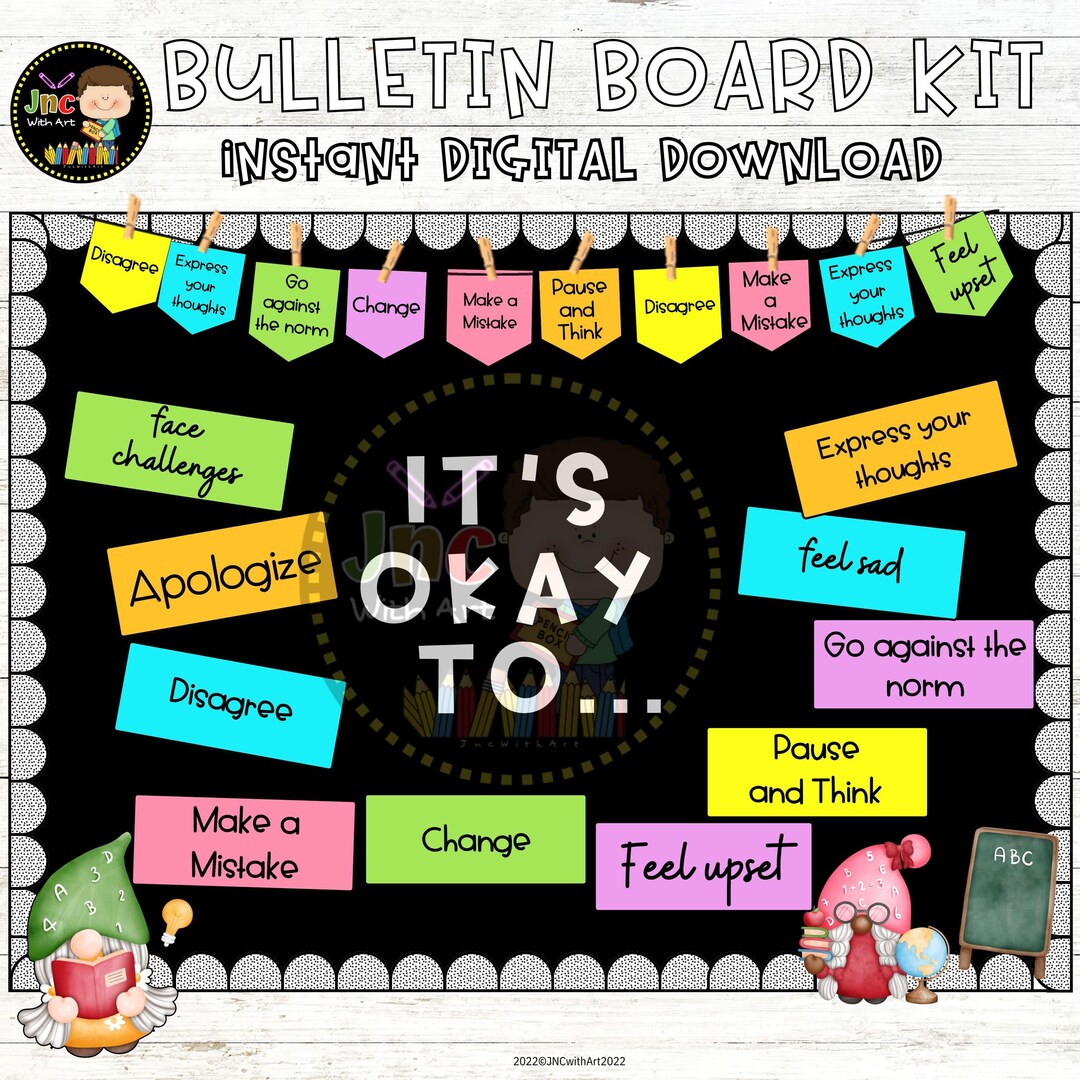 Back to School Social Emotional Learning Bulletin Board Mental Health ...