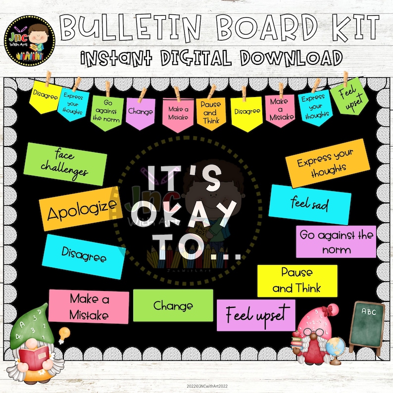 Back to School Social Emotional Learning Bulletin Board Mental Health ...