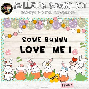 April Easter Bunny Bulletin Board Kithoppy Easter Displayspring ...
