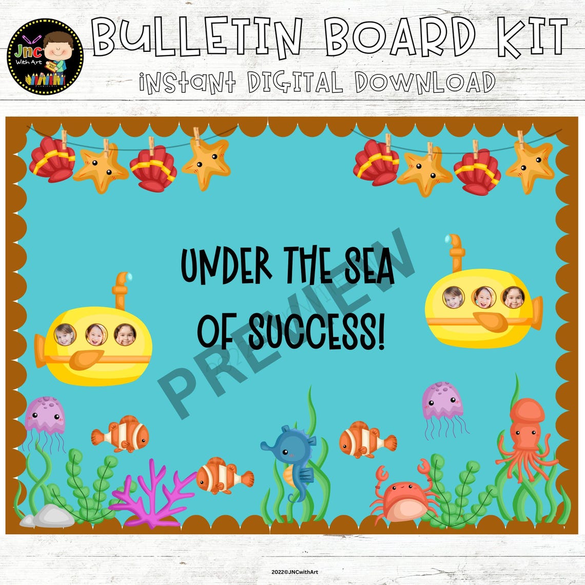 Under the Sea Bulletin Board Kit | Ocean Theme Classroom Door Decor ...
