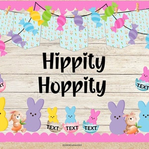 Easter Bunny Bulletin Board Kit,spring Door Decor,april Classroom Decor ...