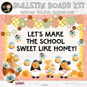 Bee Kind Spring Bulletin Board Kit | Gnome Bee Theme Classroom Decor ...