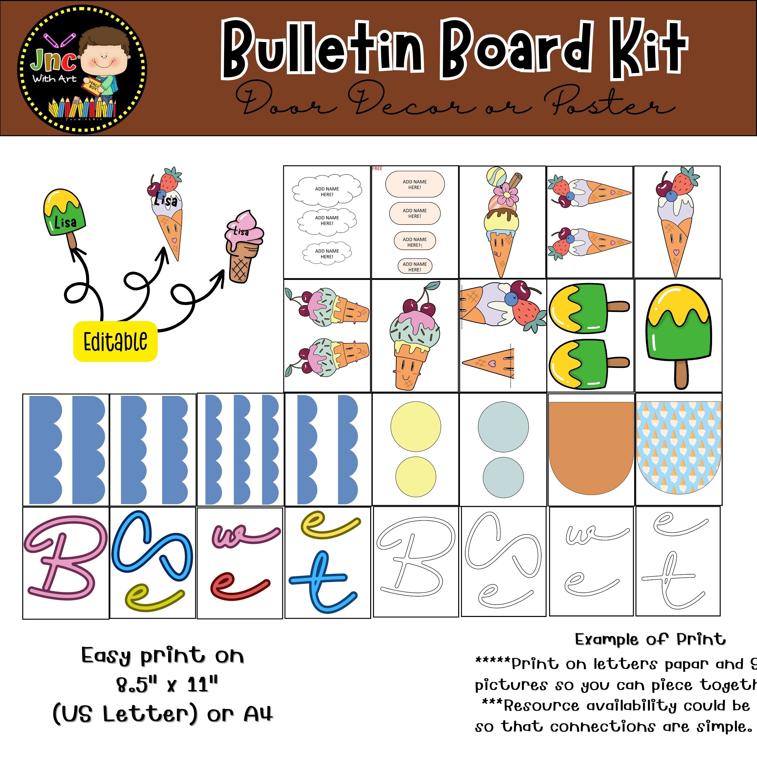 Sweet Summertime Bulletin Board Kit Ice Pop Classroom Door Decor ...