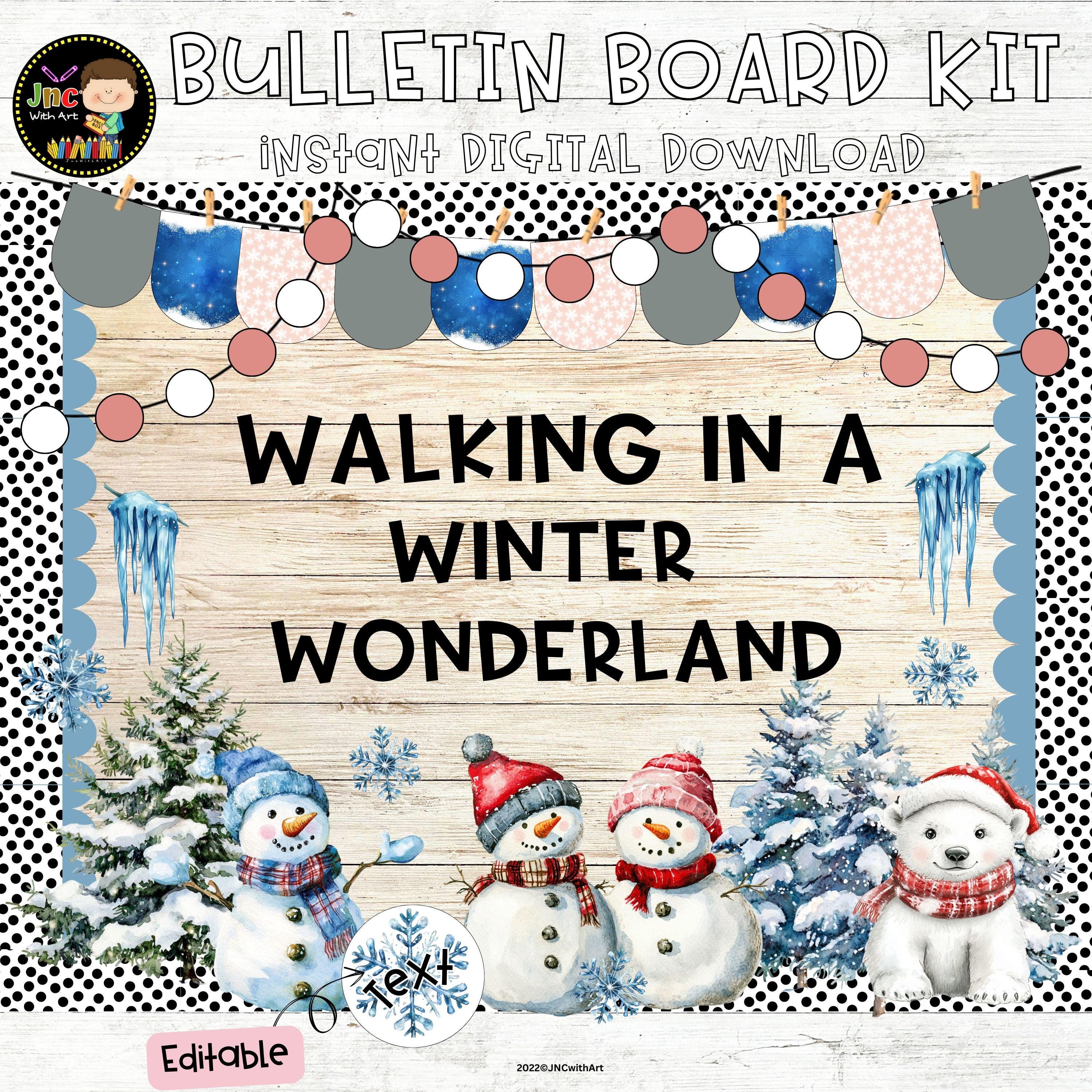 Winter Wonderland Themed Bulletin Board