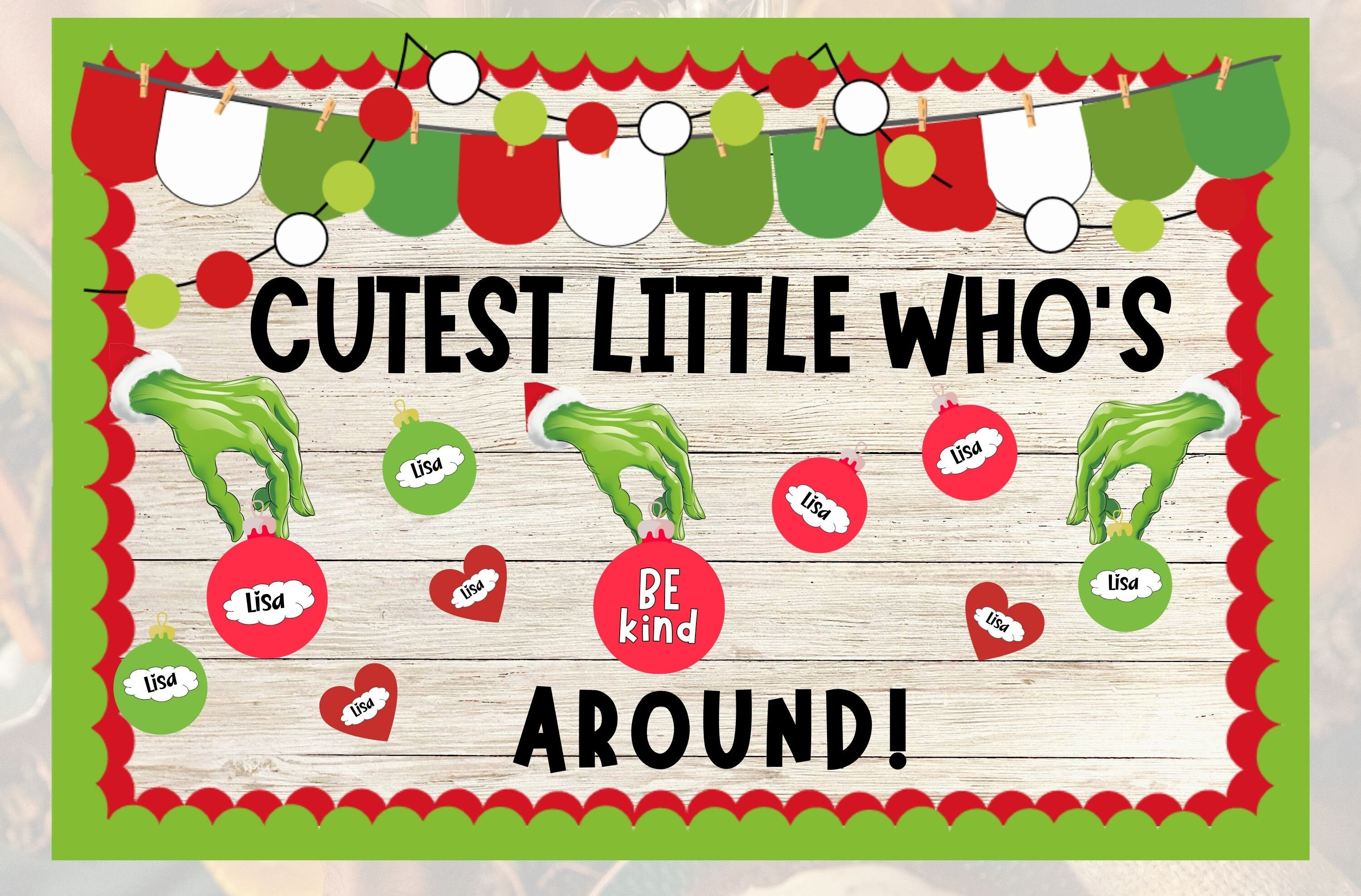 Christmas Kindness Bulletin Board Kit, Door Decoration, Christmas ...