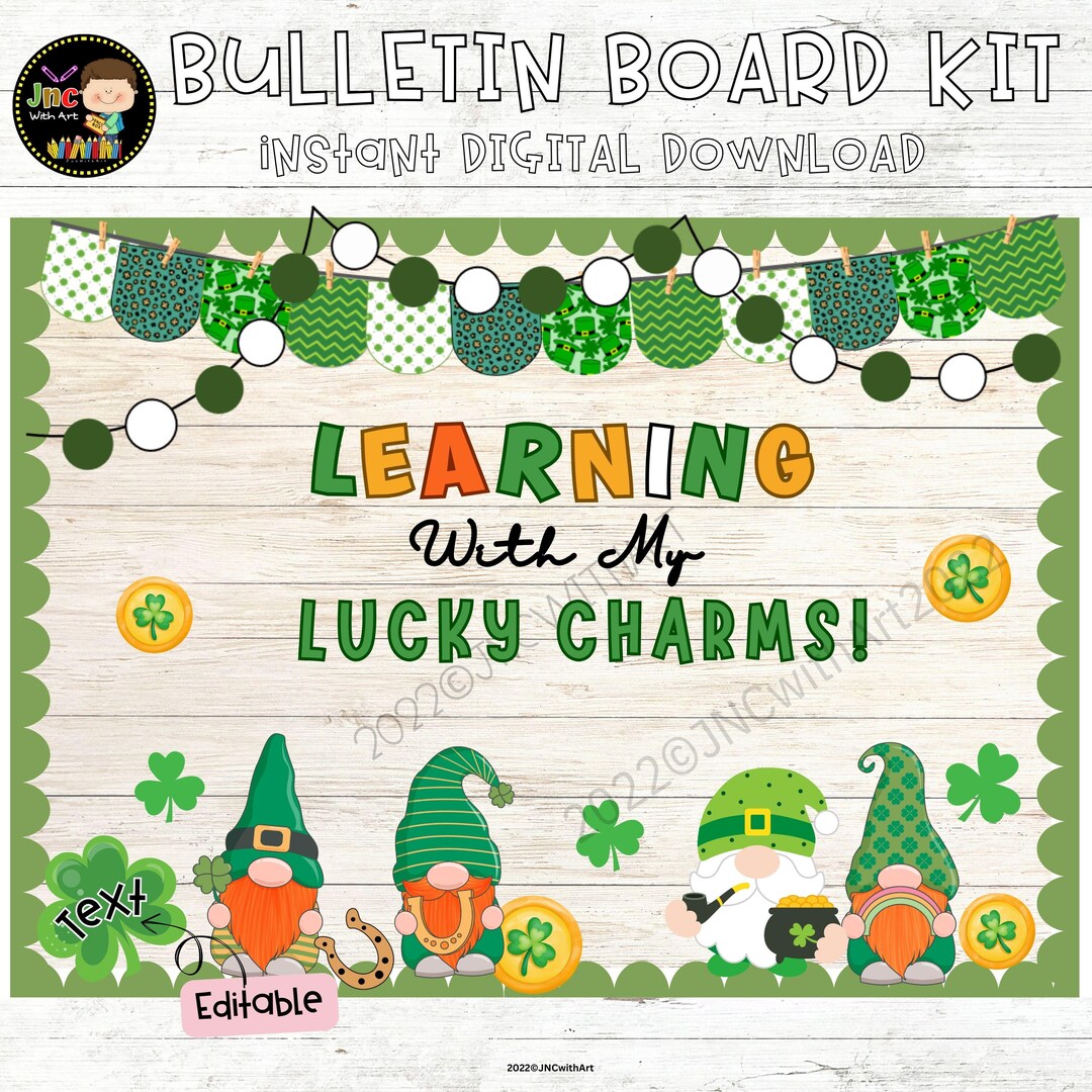 Lucky Charms Bulletin Board Kit, St Patricks Day Bulletin Boards Ideas ...