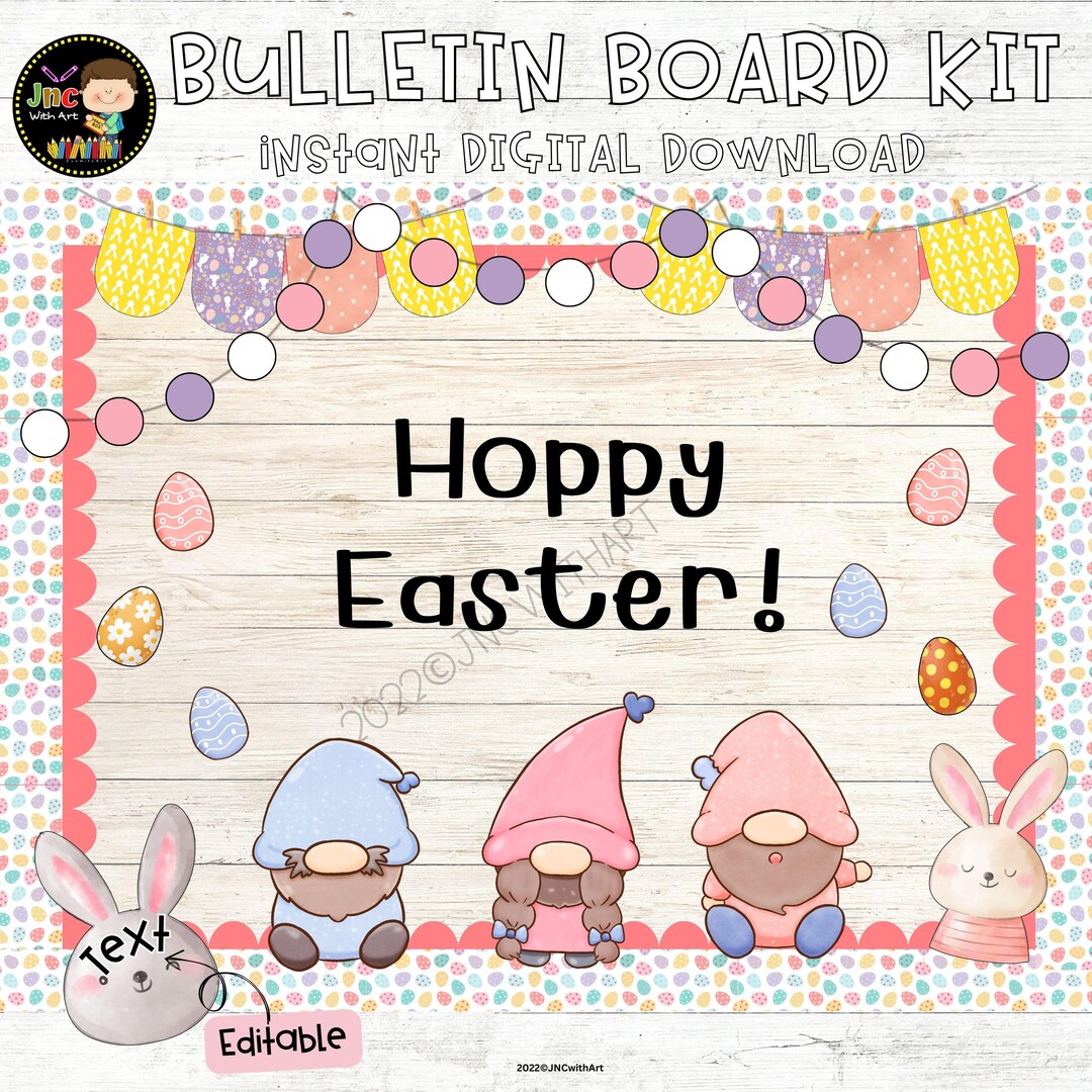 Easter Bulletin Board Kit, Hello Spring Door Decoration, Door Decor ...