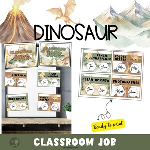 Dinosaur Themed Classroom Decor Bundle, Back to School Bulletin Board ...