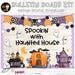 Haunted Houses Bulletin Board Kit Spooky Fall Halloween Door Decor ...