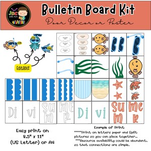 Diving Into Summer Bulletin Boards for School Ocean Classroom Door ...