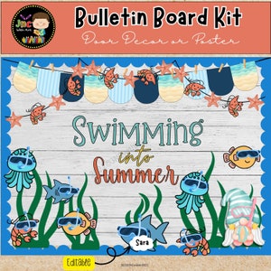 Diving Into Summer Bulletin Boards for School Ocean Classroom Door ...