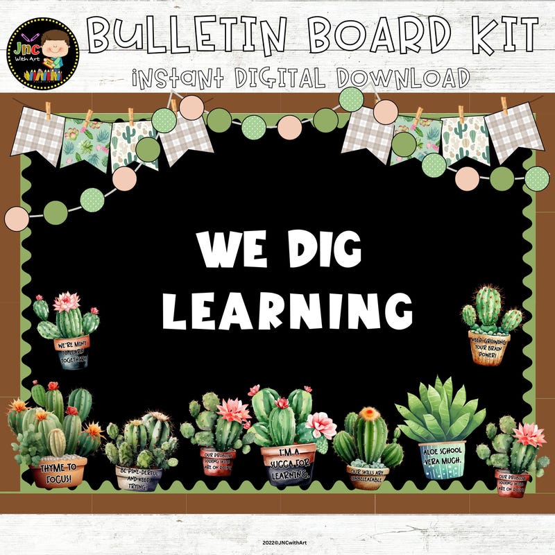 Cactus Classroom Decor - Etsy