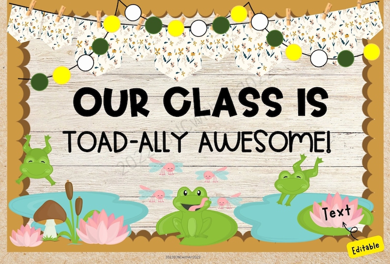 Frog Bulletin Board Kit,hoppy Spring,froggy- Fuly Rely on God Christian ...