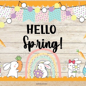 Easter Bulletin Board Kit,every Bunny Welcome,spring Door Decor ...
