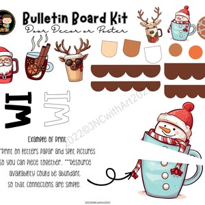 Boho Winter Bulletin Board Kit, Hot Cocoa Door Decor, Cozy Classroom ...