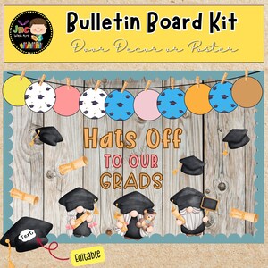 Graduating Gnomes Bulletin Board Kit End of Year Graduation May and ...