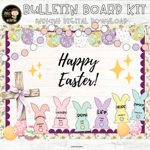God Says You Are Easter Bulletin Board Kit Bible Verse Christian ...