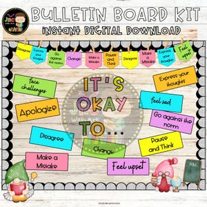 Back to School Social Emotional Learning Bulletin Board Mental Health ...