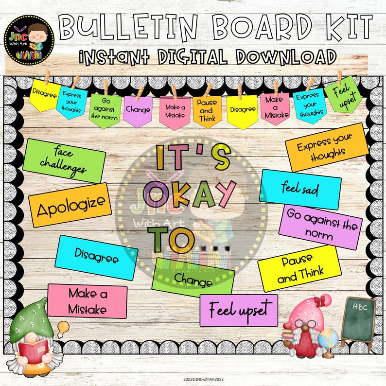 Back to School Social Emotional Learning Bulletin Board Mental Health ...