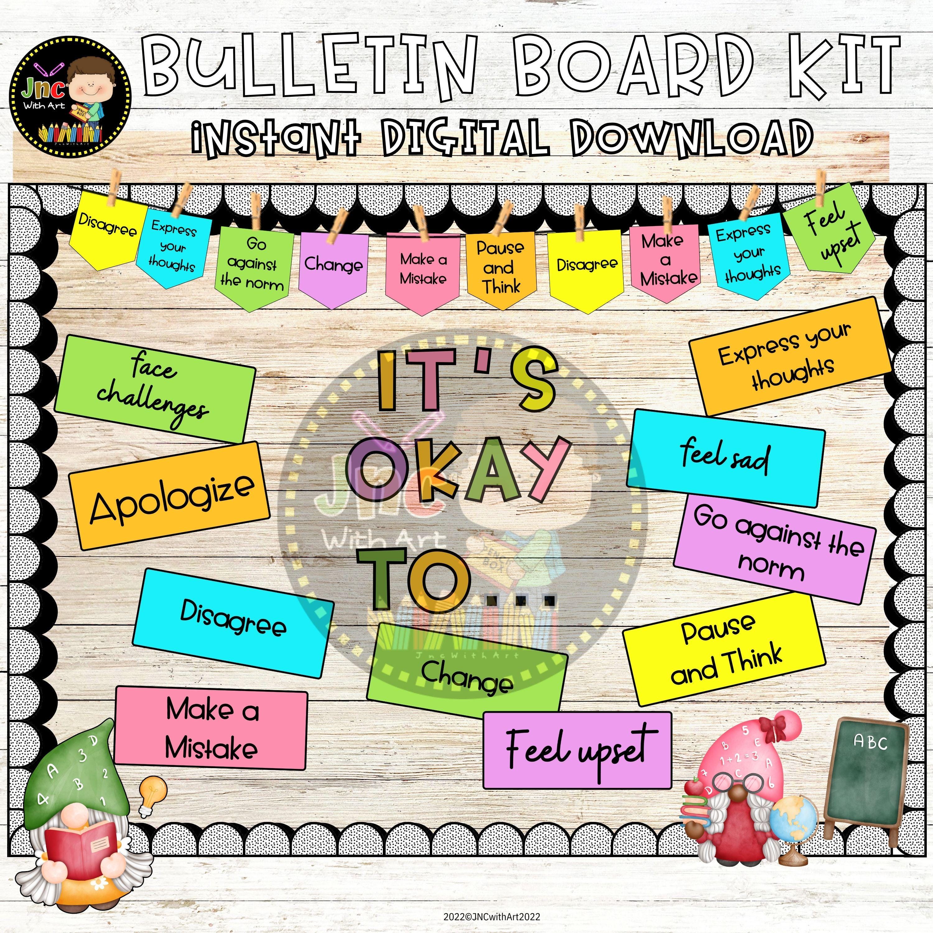 Back to School Social Emotional Learning Bulletin Board Mental Health ...