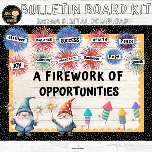 Let Positivity Sparkle in 2025 Bulletin Board Kit New Year Door Decor ...
