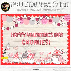 Valentines Bulletin Board Ideas, Gnome Door Decor, February Bulletin ...
