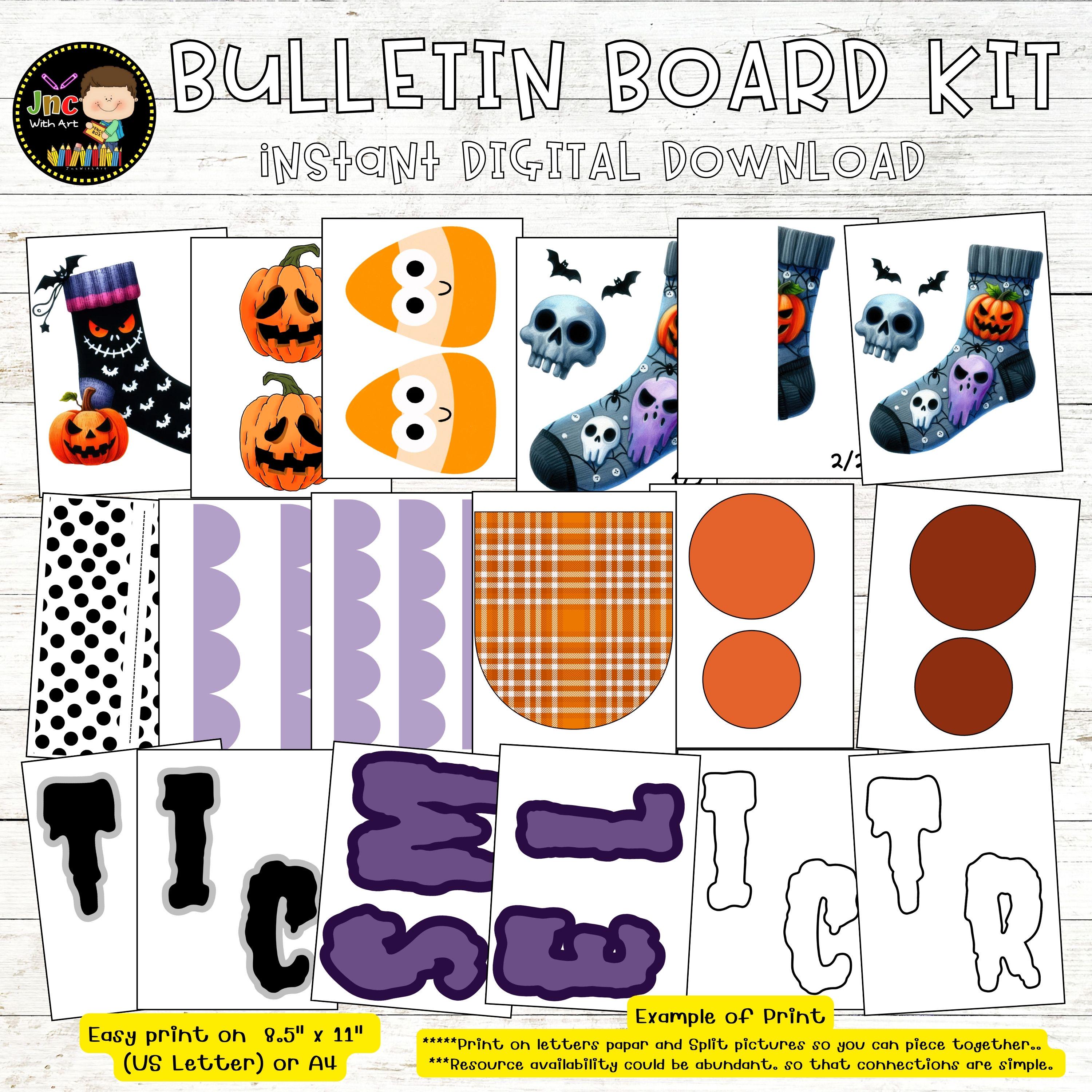 Halloween Bulletin Board Kit Trick or Treat Smell Our Feet Door Decor ...
