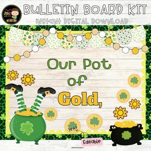 St. Patrick’s Day Bulletin Board Kit | Door Decorations | Printable ...