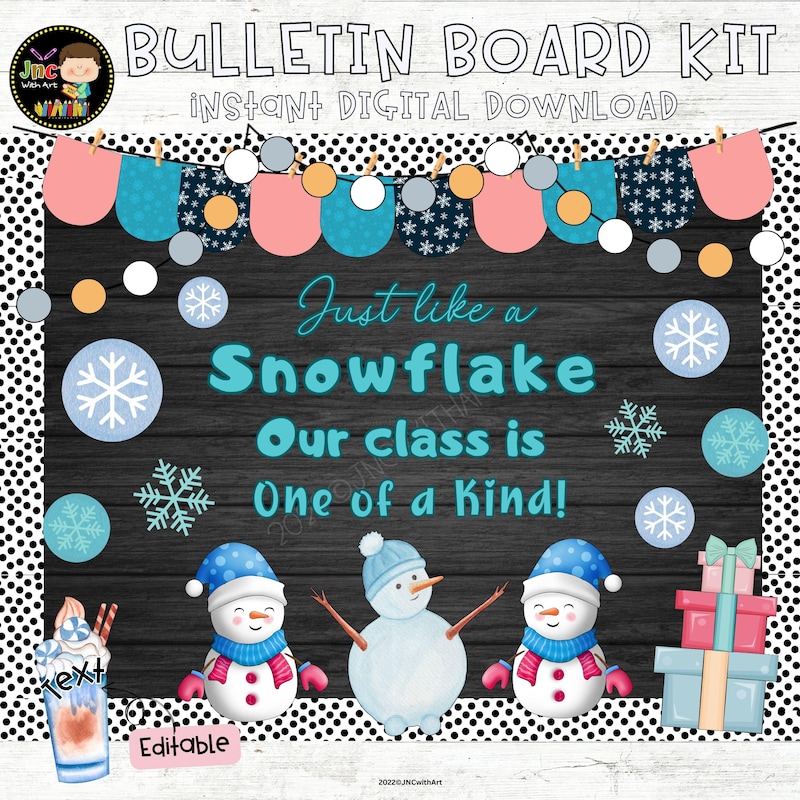 Winter Bulletin Board Kit - Etsy