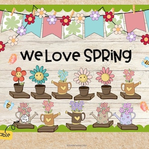 Spring Bulletin Board Kit April Classroom Door Decor Printable Never ...