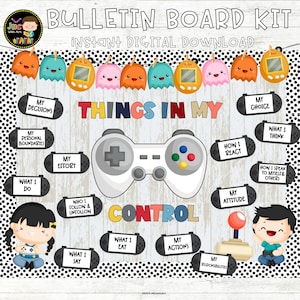 Video Game Theme Bulletin Board Kit: Growth Mindset SEL Decor (digital ...