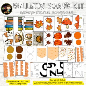 Cozy Fall Vibes Bulletin Board Kit Autumn Door Decot Easy Seasonal ...