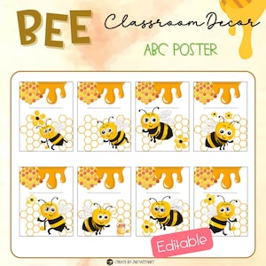 Bee Themed Classroom Decor Bundle Printable Back to School Classroom ...