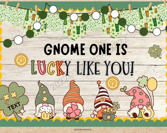 St. Patrick's Day Gnome Bulletin Board Kit Classroom Door Decor - Etsy