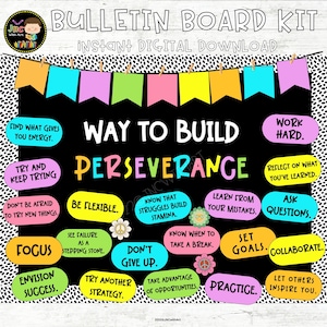 Perseverance Bulletin Board, Growth Mindset Classroom Decor ...