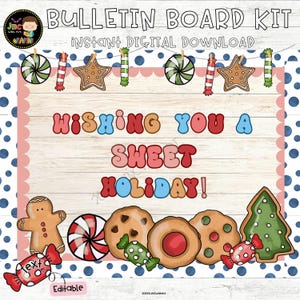 Sweet Holiday Christmas Bulletin Board Kit | Candy Classroom Decor ...
