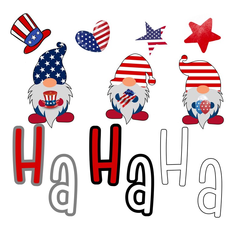 July 4th Gnomes Independence Day Bulletin Board, Door Decor, Patriots ...