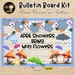 April May Bulletin Board Kit|rainy Day Gnomes Spring Flowers ...