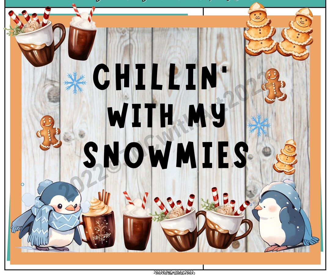 Winter Coffee Bulletin Board Ideas , December January Door Decor ...