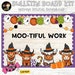Halloween Highland Cow Bulletin Board Kit October Door Decor Editable ...