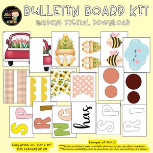 Spring Has Arrived Gnome Bulletin Board Kit Classroom Decor Door Kit ...