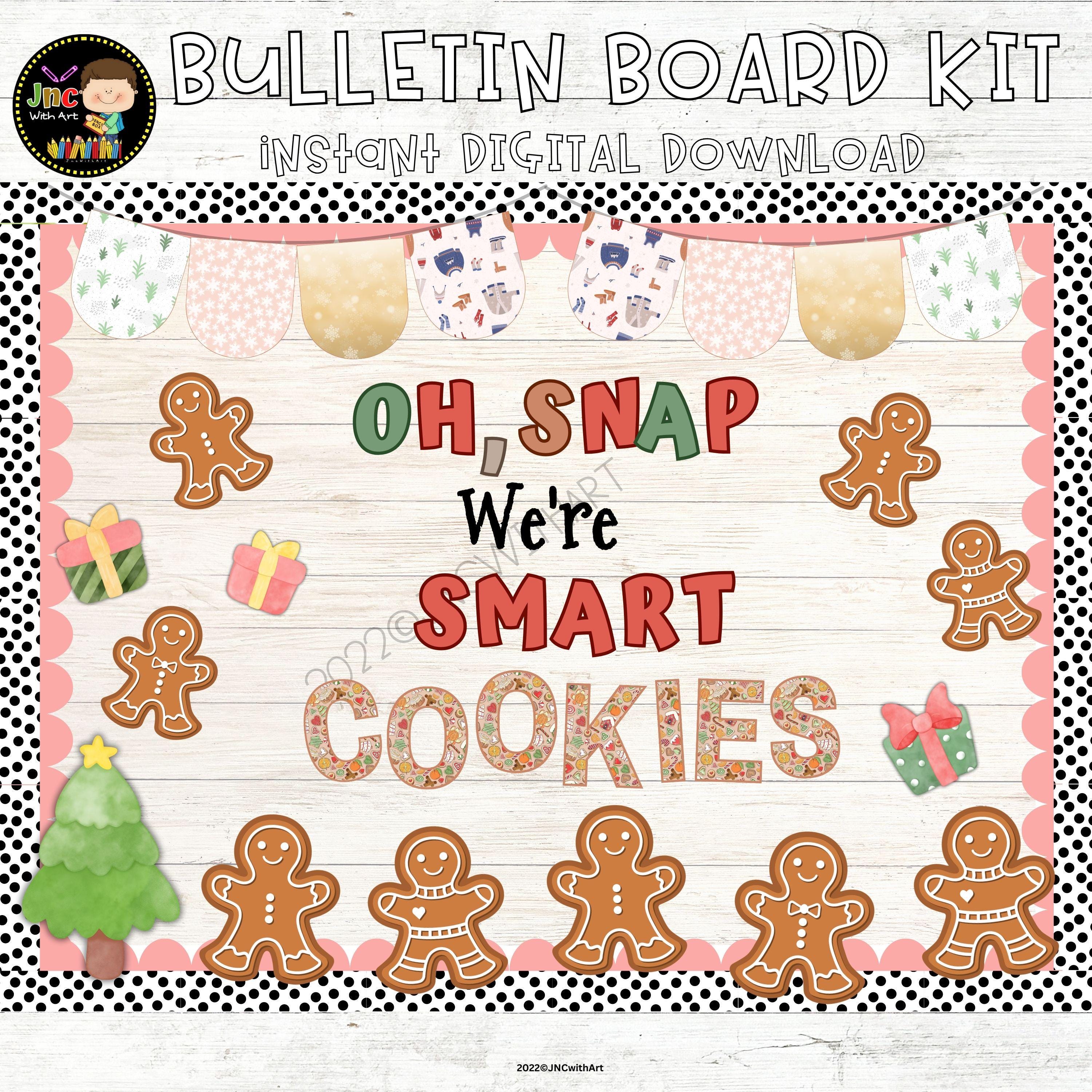 Christmas Bulletin Board Kit OH SNAP We're Smart Cookie Door Decor ...