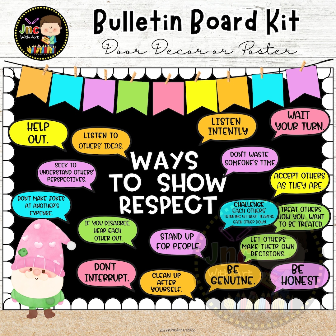 Respect Bulletin Board Kit: Classroom Decor (digital Download) - Etsy