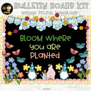 Spring Bulletin Board Kit Classroom Door Decor Editable - Etsy