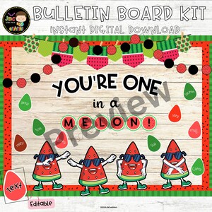 Watermelon Bulletin Board Kit | Classroom Door Decor | Summer Theme ...