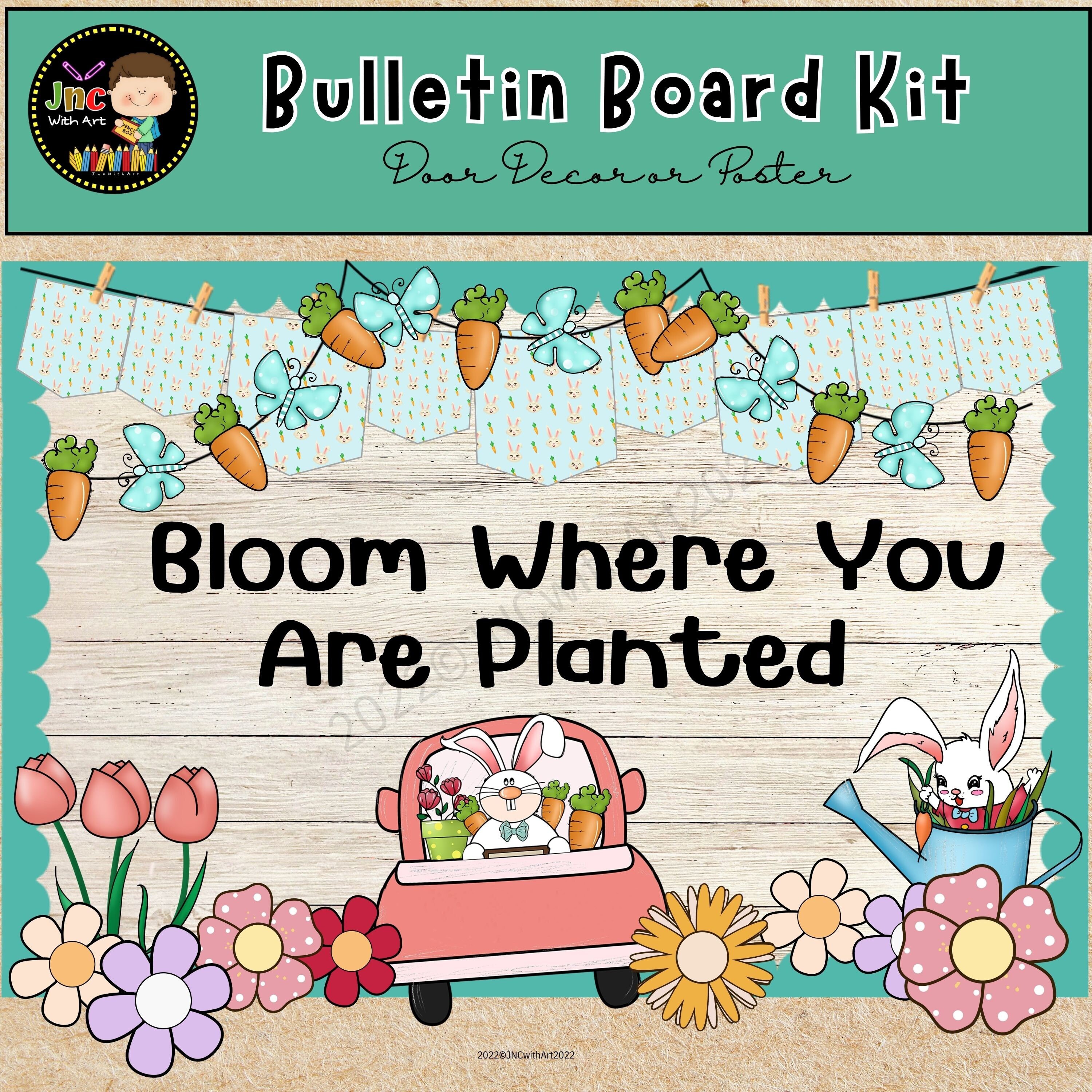 Spring Bulletin Board Kit, Positive Bulletin Board,march Door Decor ...