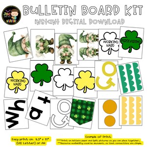St. Patrick's Day Bulletin Board Kit | Shamrocks-st. Patty's | SEL ...