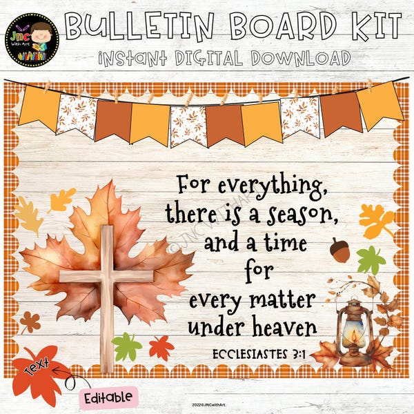 Christian Fall Bulletin Board - Etsy